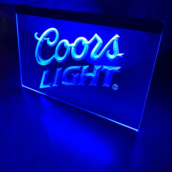 Other | Coors Light Led Neon Blue Light Sign 8x12 | Poshmark